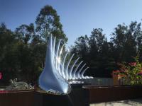 China Polished Stainless Steel Indoor Metal Sculptures , Modern Home Interior Statues for sale