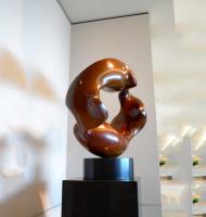 China Hotel Decoration Indoor Metal Sculptures , Copper Contemporary Art Statues for sale