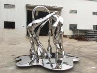 China Modern Outside Garden Ornaments Art Stainless Steel Sculpture For Street Decoration for sale