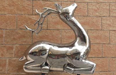 China Public Decoration Abstract Metal Animal Sculptures Garden Deer Statues for sale