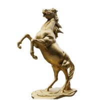 China Custom Large Outdoor Brass Horse Statue 3 Meter Height Plaza Decoration for sale