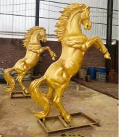 China Custom Large Outdoor Brass Horse Statue 3 Meter Height Plaza Decoration for sale