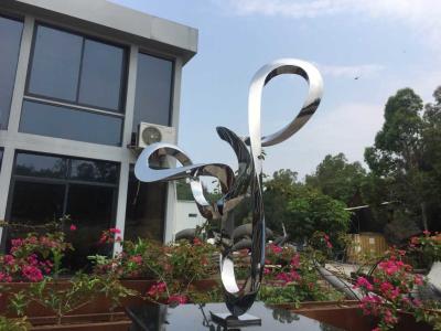 China Abstract Tall Garden Ornaments Statues Handmade Polished Metal Long Life for sale