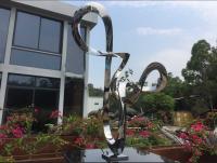 China Abstract Tall Garden Ornaments Statues Handmade Polished Metal Long Life for sale