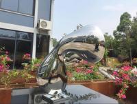 China Metal Garden Statues Outdoor Modern Abstract Sculpture Stainless Steel Custom Made for sale