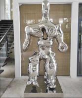China Mirror Polished Modern Stainless Steel Sculpture Large Indoor Decoration for sale