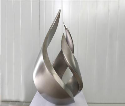 China Brush Surface Metal Flower Bud Stainless Steel Outdoor Sculpture For Outdoor Decoration for sale