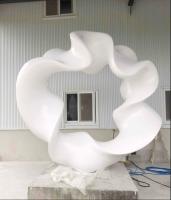 China Abstract Outdoor Metal Sculpture , Stainless Steel Painted Metal Sculpture for sale