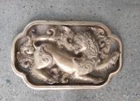 China Decorative Metal Animal Sculptures , Ancient Bronze Wall Relief Sculpture for sale