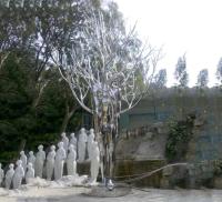 China Mirror Polished Garden Ornaments Sculptures , Metal Yard Sculptures Stainless Steel for sale