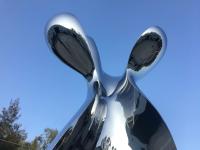 China Modern Mirror Stainless Steel Sculpture Abstract Garden Sculpture Public Decoration for sale