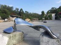 China Metal Outdoor Modern Abstract Sculpture Surface Polished Garden Ornaments for sale