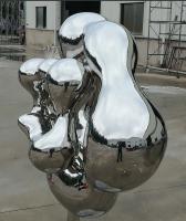 China Contemporary Outdoor Garden Sculpture , Abstract Mirror Stainless Steel Sculpture for sale
