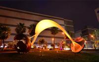 China Square Decoration Large Outdoor Sculpture , Stainless Steel Abstract Sculpture for sale