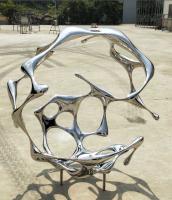 China Contemporary Outdoor Garden Ornaments Stainless Steel Sculpture For Public Decoration for sale