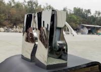 China Garden Modern Outdoor Statues Mirror Stainless Steel Public Art Sculpture for sale