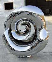 China Metal Garden Flowers Sculpture Handmade Polished Decoration 1.8 Meter Height for sale