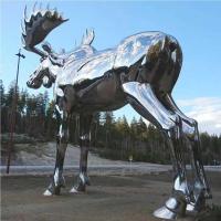 China Welding Mirror Polished Stainless Steel Animal Sculpture For Garden Decorate for sale