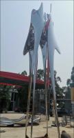 China Large Modern Art 316L Stainless Steel Sculpture For Decoration for sale