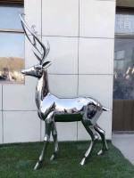 China Mirror Polished Ss Metal Animal Sculptures For Garden Ornaments for sale