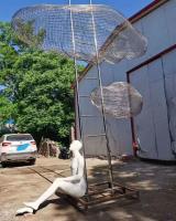 China Square Decoration Thought On Cloud 3m Outdoor Metal Sculpture for sale