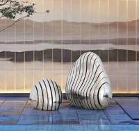 China Decorative Mirror Polished Stainless Steel Art Sculptures for sale