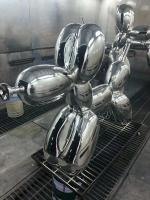 China Height 1.2 Meter Stainless Steel Bubble Dog Sculpture for sale