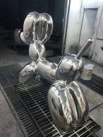 China Height 1.2 Meter Stainless Steel Bubble Dog Sculpture for sale