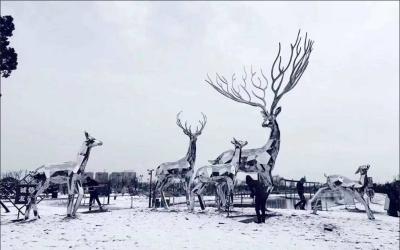 China SS316L Large Metal Animal Sculptures For Urban Decoration for sale