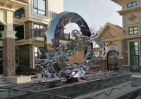 China 3.0 Meter Height 316L Stainless Steel Large Outdoor Sculpture for sale