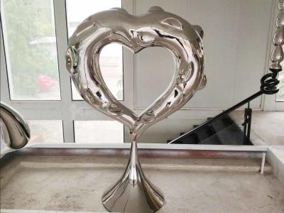China Polished Modern Stainless Steel Art Sculptures Metal Outdoor Decoration for sale