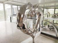 China Polished Modern Stainless Steel Art Sculptures Metal Outdoor Decoration for sale