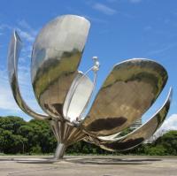 China Mirror Polished 316L Stainless Steel Sculpture 4.0 meter height for sale