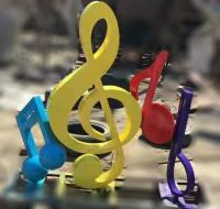 China 2 Meter Height Musical Note SS316L Outdoor Metal Art Sculpture for sale