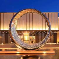 China 3.5 Meter High LED 316 Grade Stainless Steel Sculpture for sale