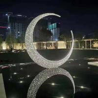 China 3.5 Meter High LED 316 Grade Stainless Steel Sculpture for sale