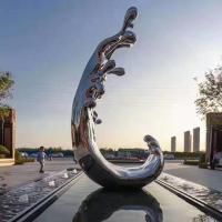 China ODM Mirror Polished Stainless Steel Abstract Ornaments for sale