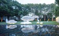 China Contemporary Abstract 316L Stainless Steel Metal Yard Ornaments for sale