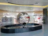 China 3.0M Plaza Decoration Polished Mirror Stainless Steel Globe Sculpture for sale