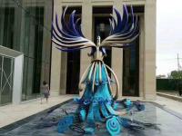 China ODM 3.5m Height Outdoor Color Painted Modern Bronze Sculpture for sale
