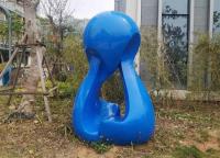 China 2m High Blue Baking Varnish Outdoor Garden Ornaments Statues for sale