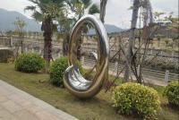 China Polished Contemporary 2.0m Height Abstract Metal Outdoor Sculpture for sale