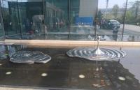 China 0.8m Length Outdoor Abstract Stainless Steel Sculpture For Hotel Decoration for sale
