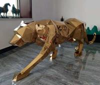 China 1.8m Length Painted Abstract Life Size Animal Sculptures for sale