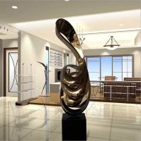 China 2.0M High Mirror Polished Stainless Steel Contemporary Art Statues for sale