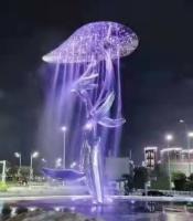 China 6.0M High Mirror Polished Metal Whale Sculpture For Plaza Decoration for sale