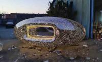 China LED Stainless Steel Metal Landscape Sculpture 5.0 Meter Length for sale