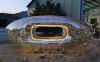 China LED Stainless Steel Metal Landscape Sculpture 5.0 Meter Length for sale