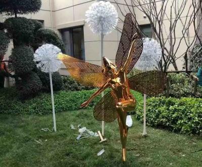 China SS Lawn Garden Sculptures And Statues Modern Golden Varnished for sale