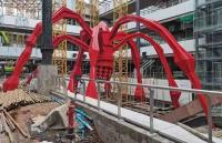 China Stainless Steel Art Large Outdoor Sculpture For Shopping Mall Decoration for sale